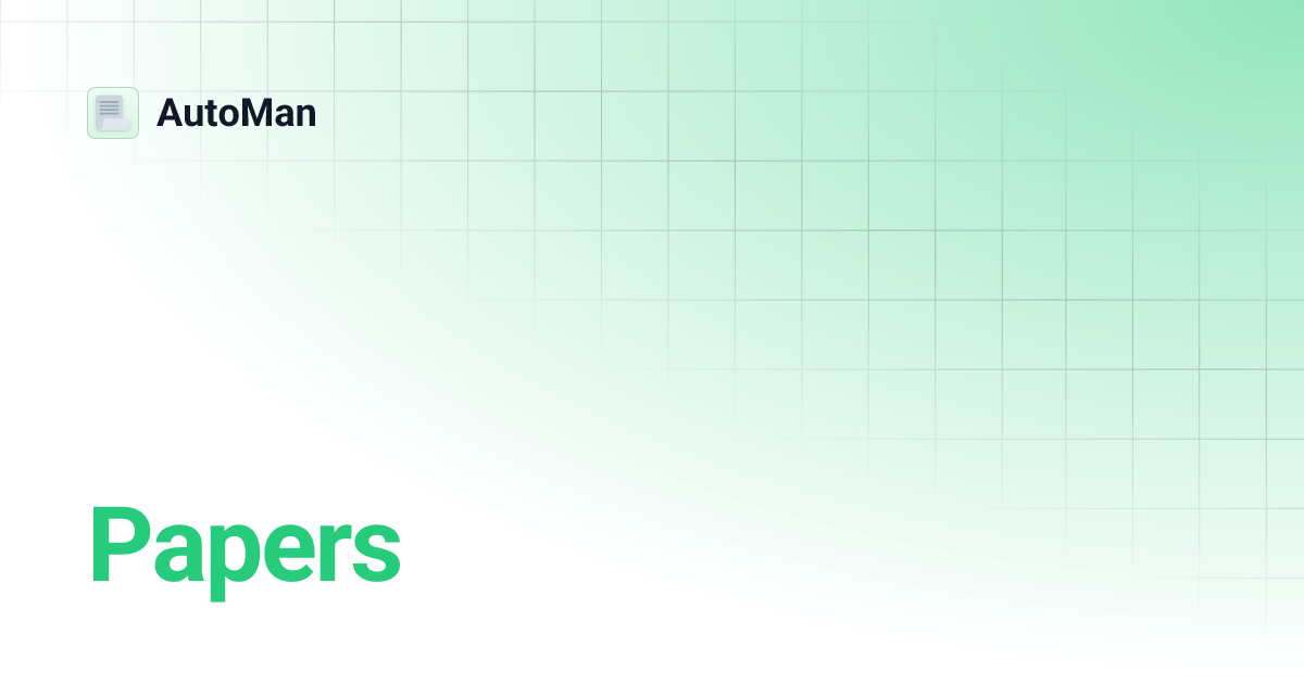 Papers | AutoMan